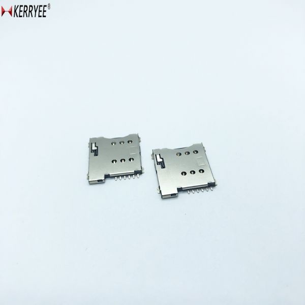 Micro SIM Card Connector PUSH&PUSH 6Pin H1.35mm With CD and Post