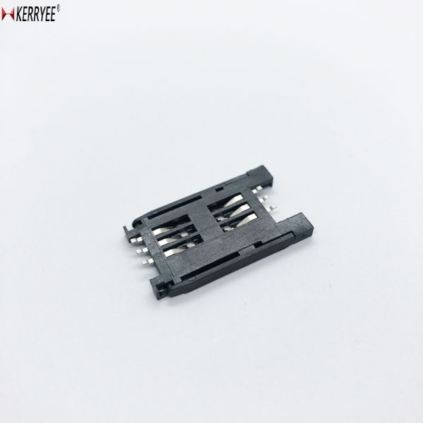 SIM Card Connector SMD Hinged Lock 8P H2.5mm