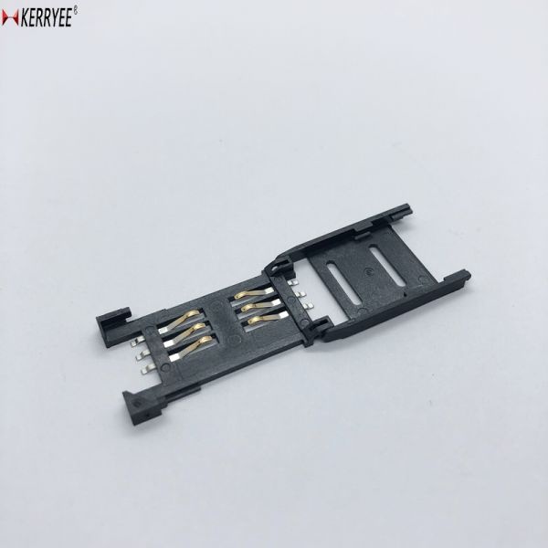 SIM Card Connector SMD Hinged Lock 8P H2.5mm