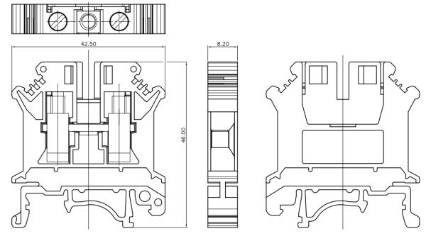 Din Rail Terminal Block UK6N
